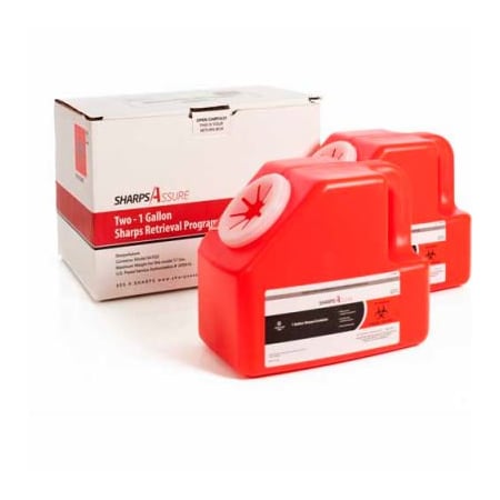 Post Medical Sharps Assure Two - 1 Gallon Sharps Retrieval Program SA1G2 | Zoro
